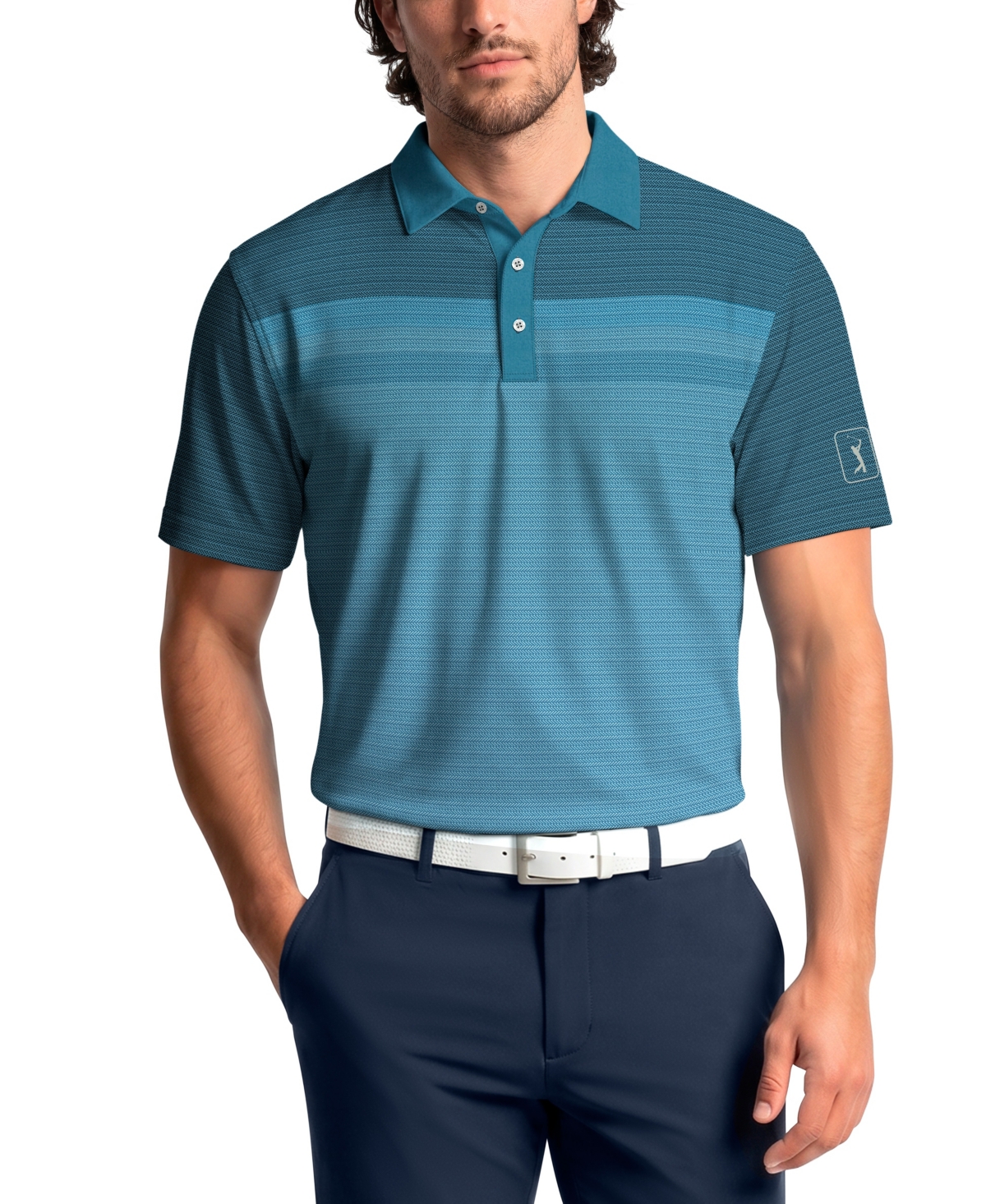 Click here for Pga Tour Mens Jaspe Airflux Regular-Fit Polo Shirt... prices