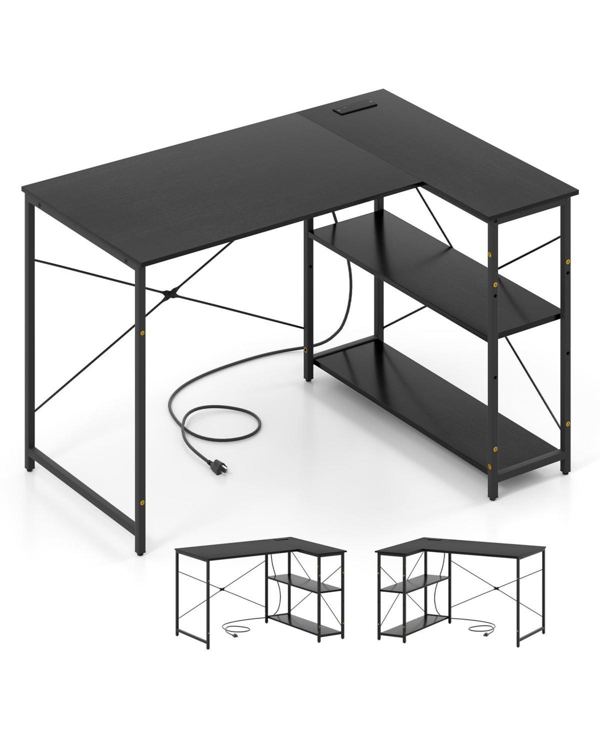 Click here for Slickblue L Shaped Corner Desk 47 Inch with Adjust... prices