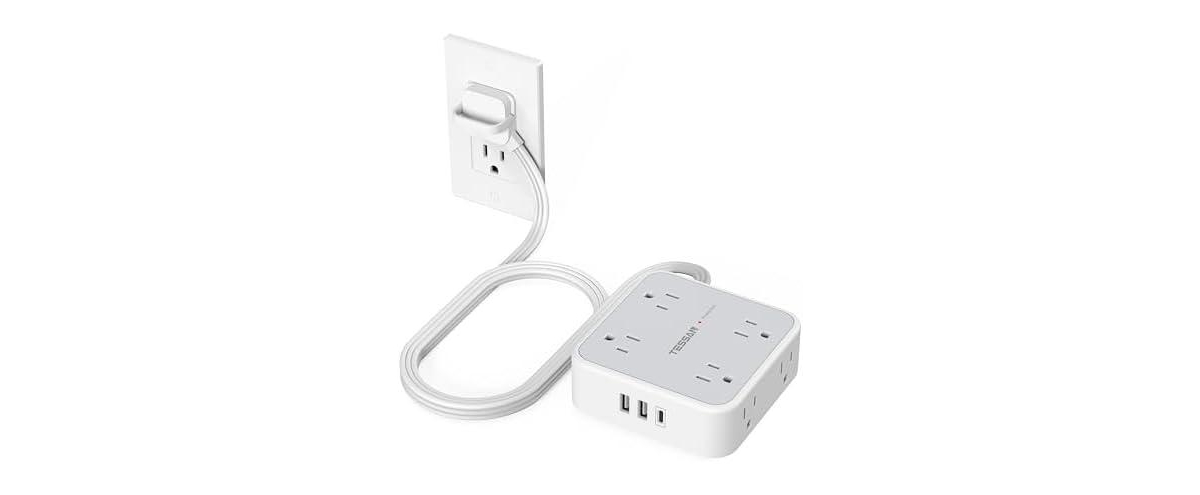 Click here for Tessan 5-Foot Wall Outlet Extender with 1 Usb-c an... prices