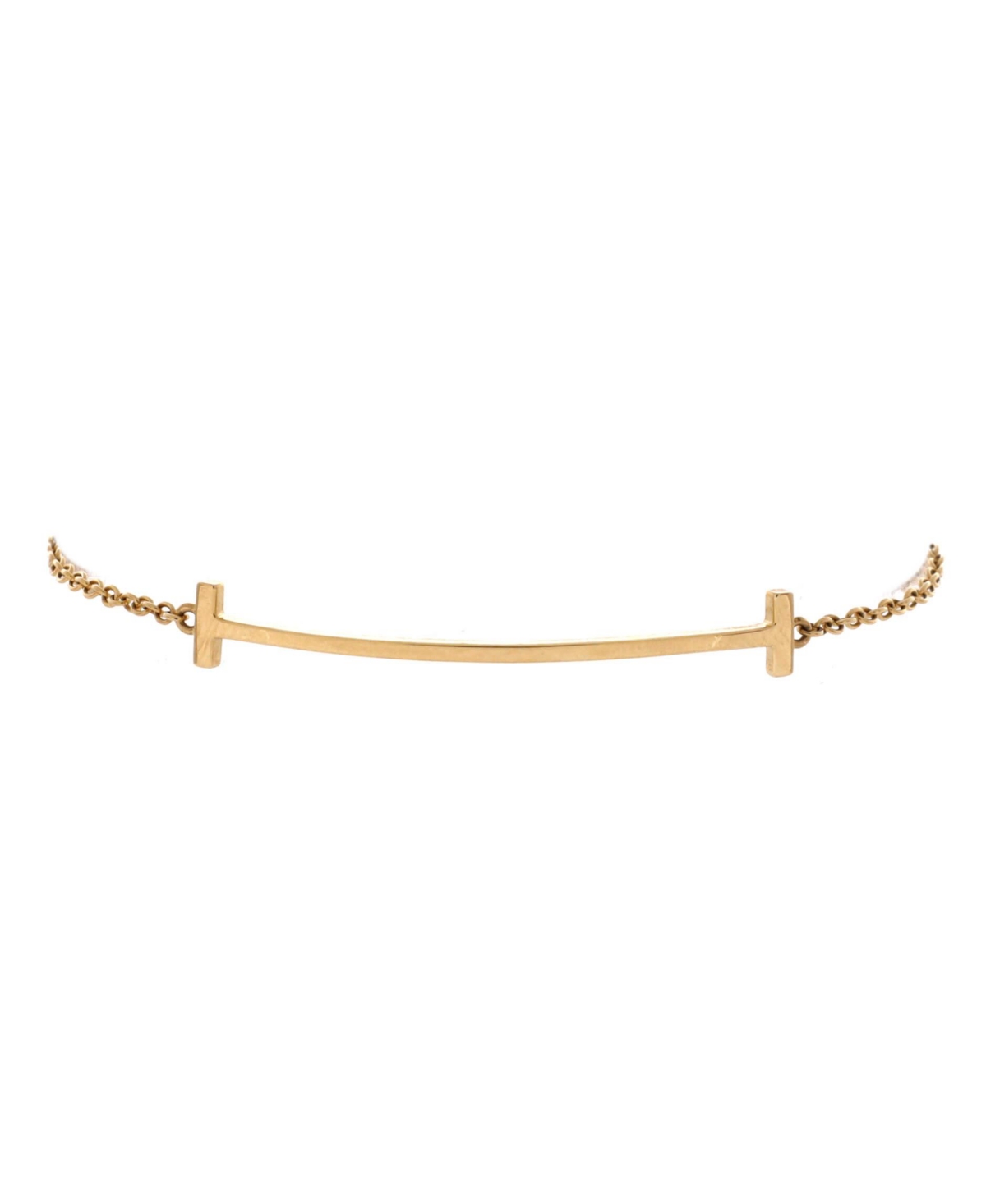 Click here for Pre-Owned Tiffany & Co T Smile Chain Bracelet - 18... prices