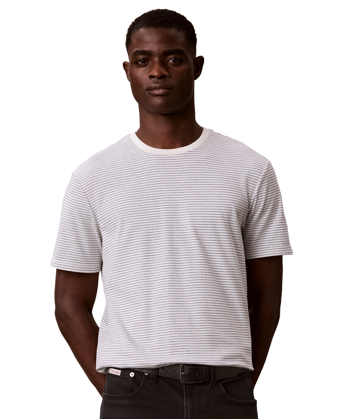 Click here for Calvin Klein Mens Supima Cotton Stripe T-Shirt - T... prices