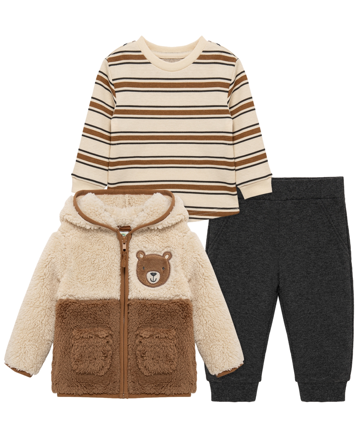 Click here for Little Me Baby Boys Bear Sherpa Crewneck T-Shirt... prices