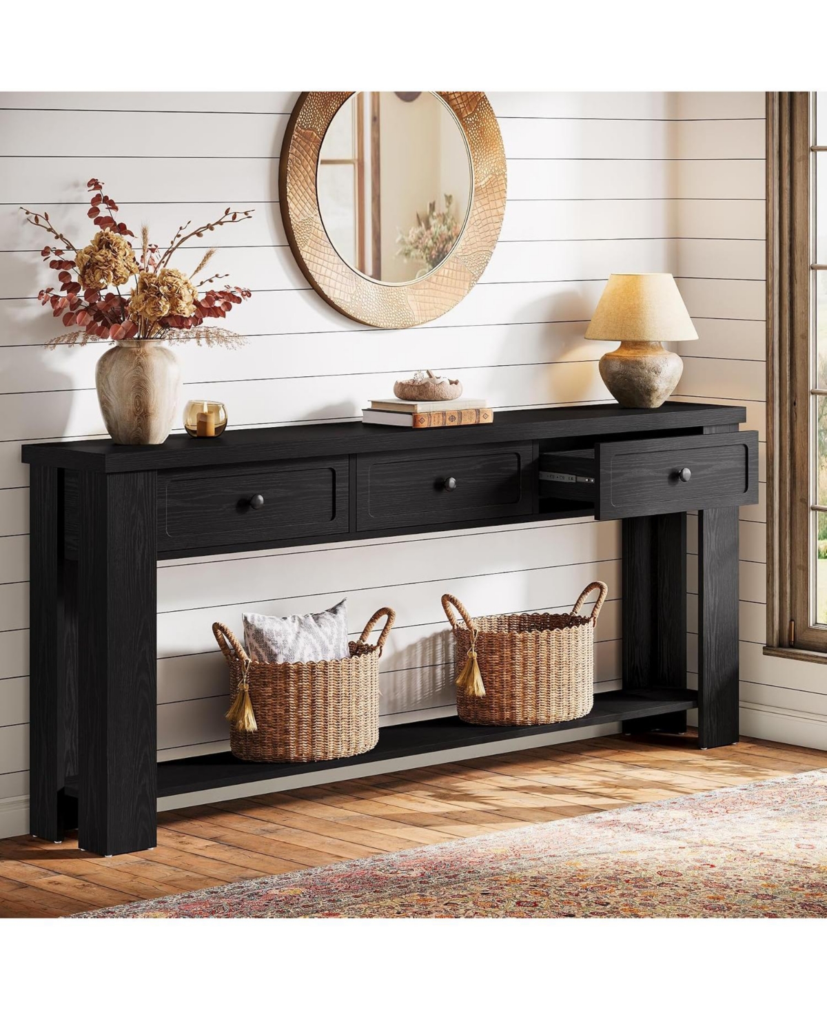 Click here for Tribesigns 70.9 Long Console Table with 3 Drawers... prices