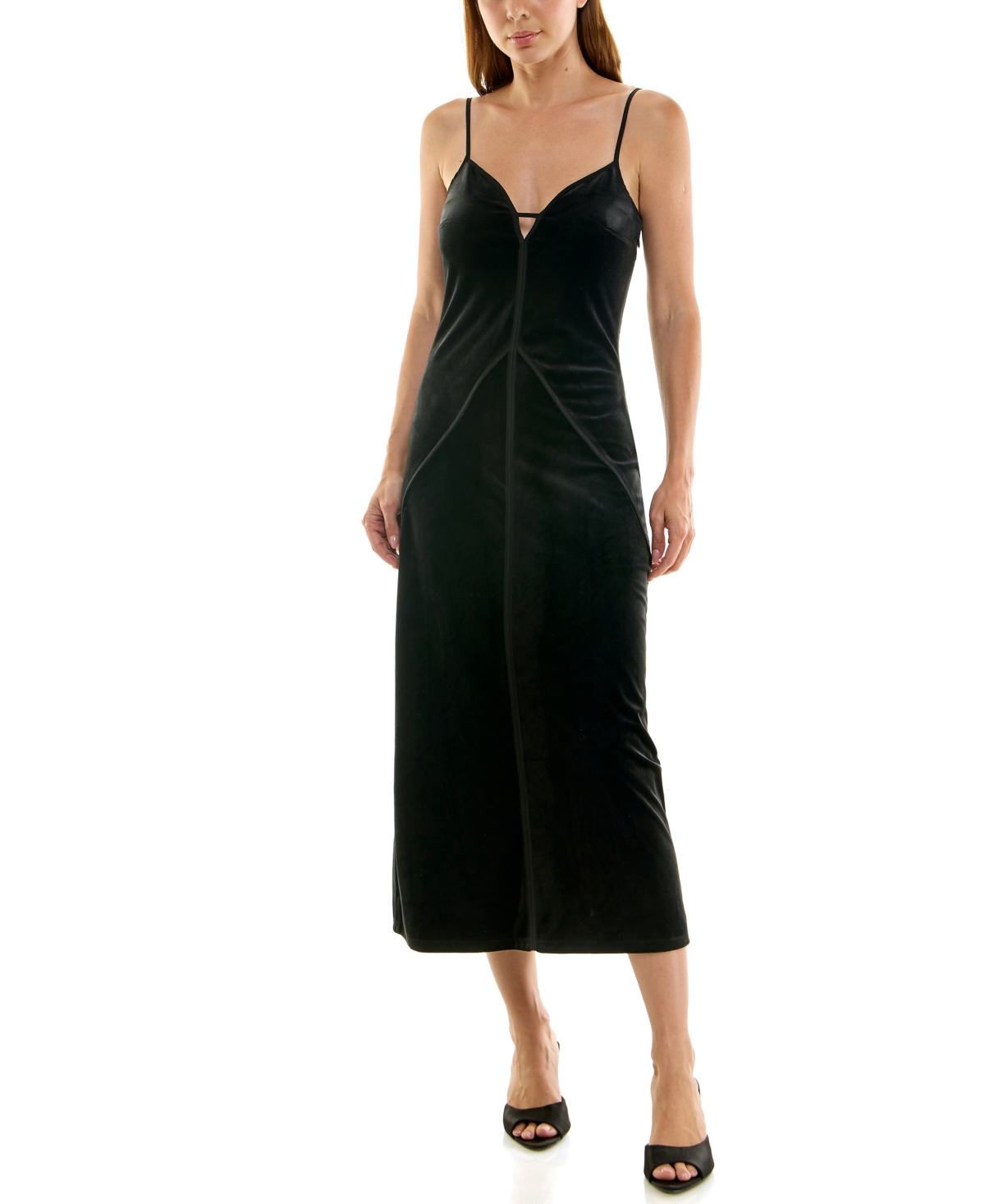 Click here for Planet Gold Juniors Sleeveless Fitted Midi Dress w... prices