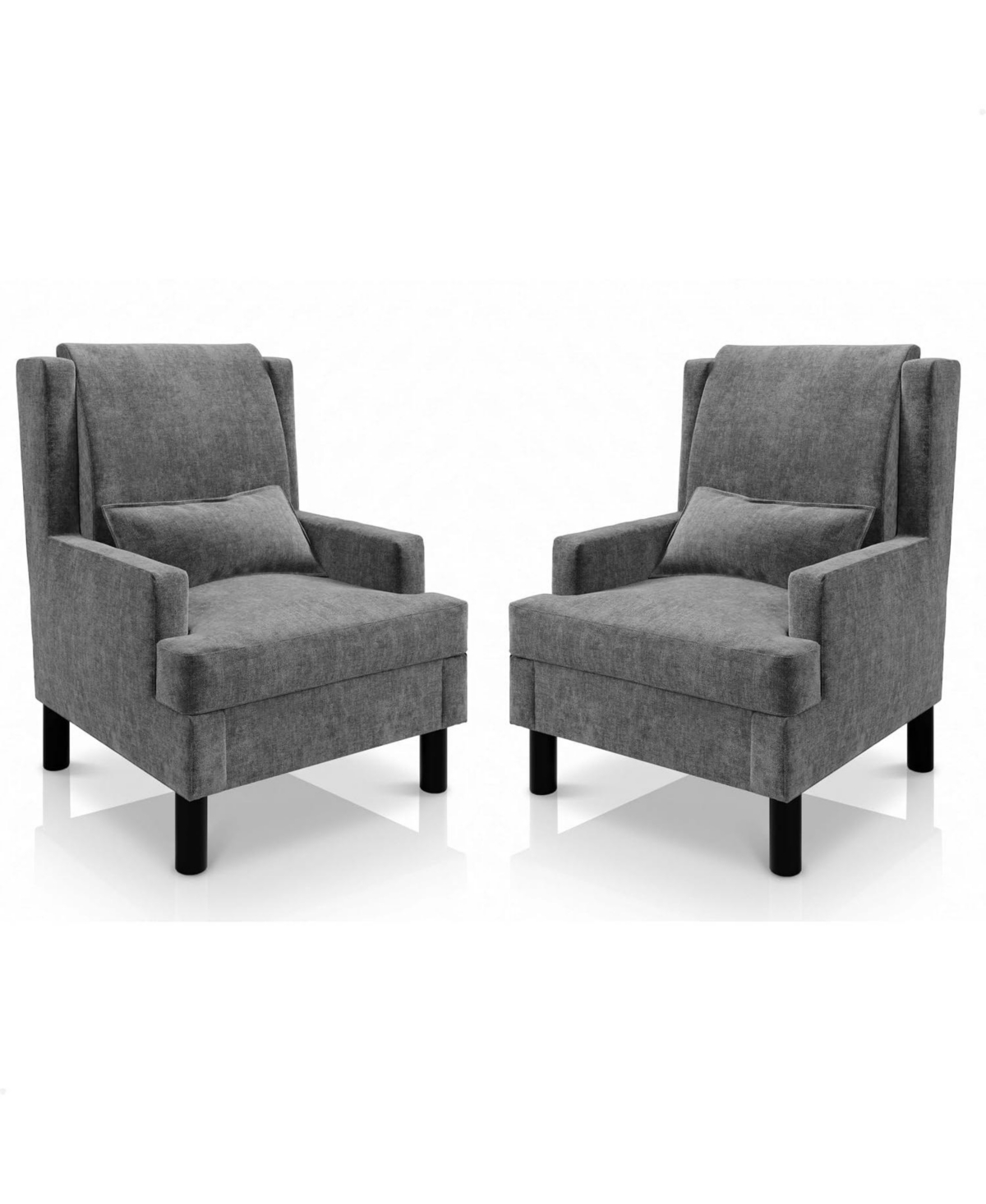 Click here for homfan Set of 2 Wingback Accent Chairs - Mid-Centu... prices