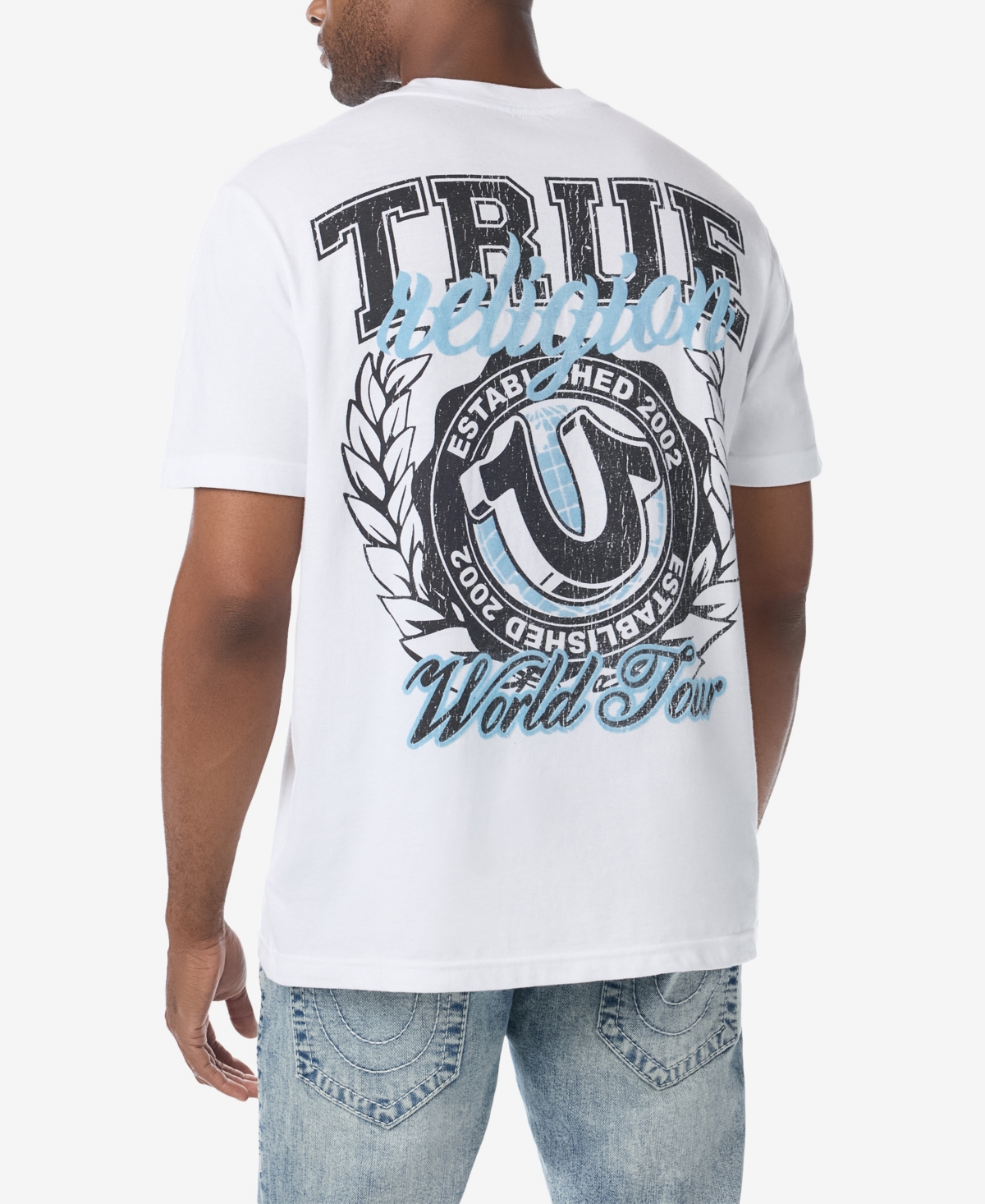Click here for True Religion Mens Horseshoe Crest T-Shirt - Optic... prices