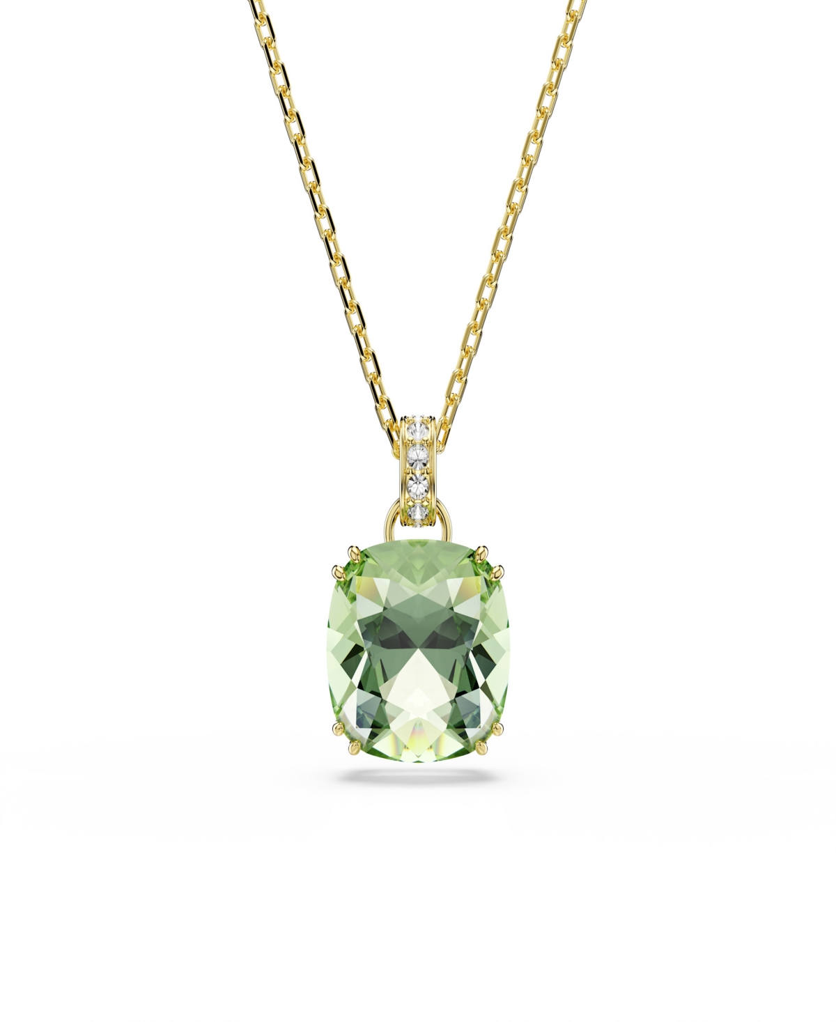 Click here for Swarovski Gold-Tone Plated Green Crystal Necklace... prices