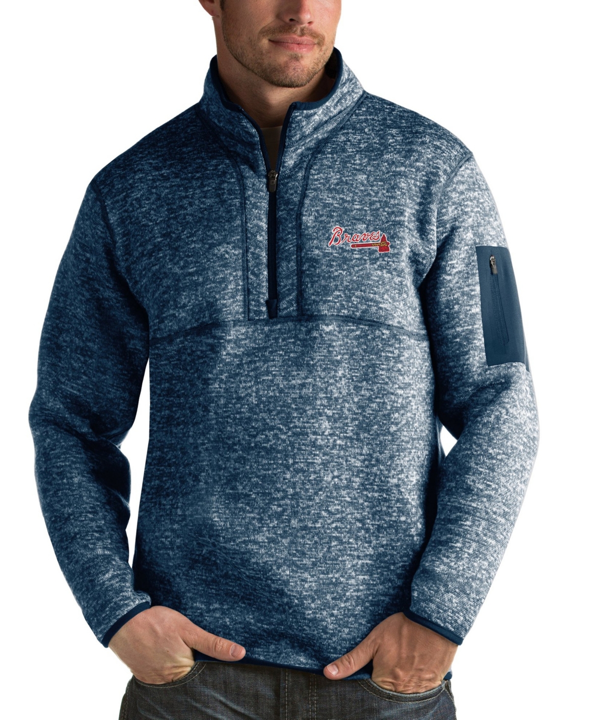 Click here for Antigua Mens Heathered Navy Atlanta Braves Fortune... prices
