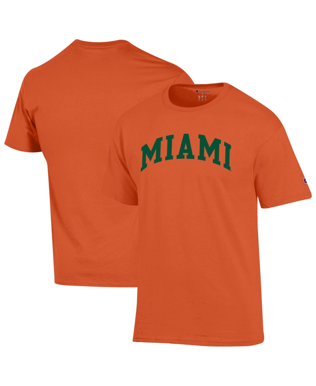 Click here for Champion Mens Orange Miami Hurricanes Basic Arch T... prices