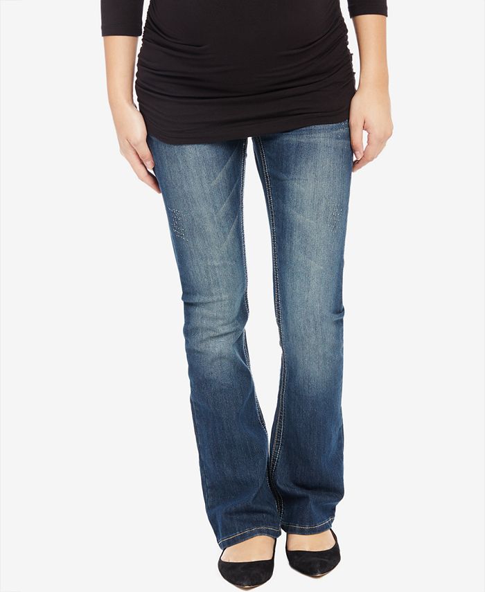 Motherhood Maternity Boot-Cut Dark Wash Jeans - Macy's