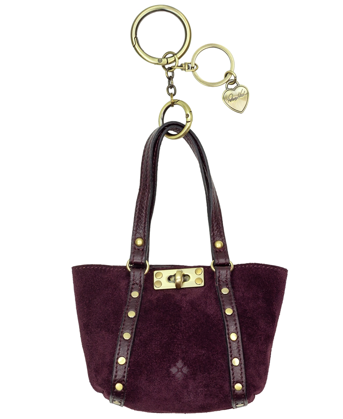Click here for Patricia Nash Micro Benvenuto Heart Bag Charm - Pl... prices