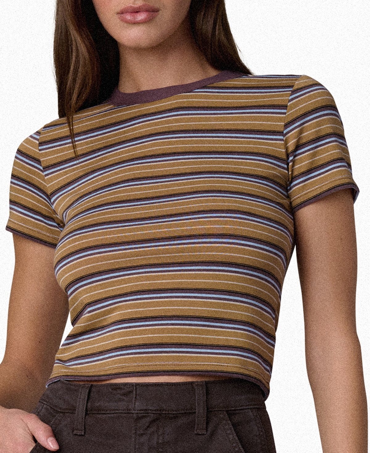 Click here for Joes Jeans Womens Crewneck Pull-On Baby T-Shirt -... prices