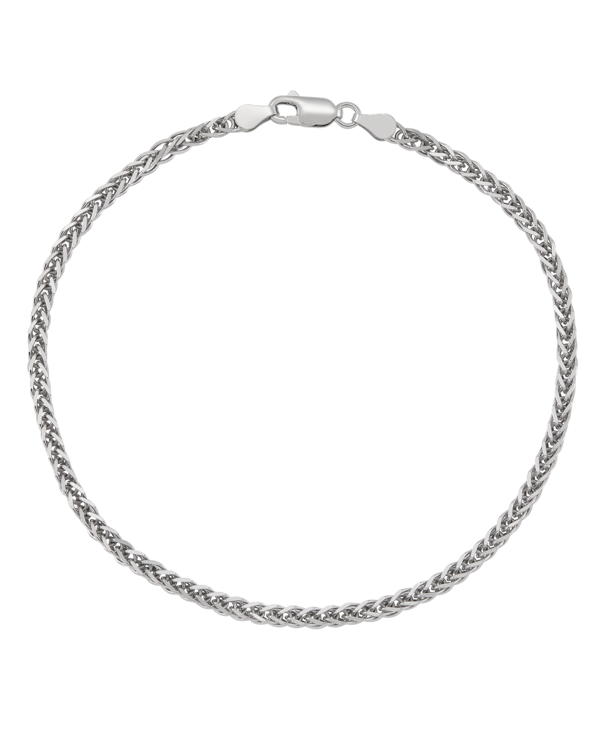 Click here for Italian Silver Solid Wheat Chain Bracelet in Sterl... prices