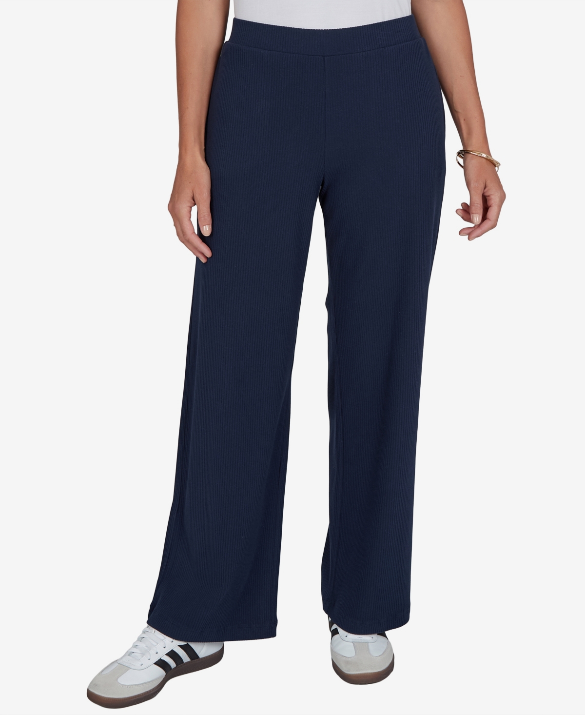 Click here for Ruby Rd. Petite Wide-Leg Pull-On Ribbed Pants - Na... prices