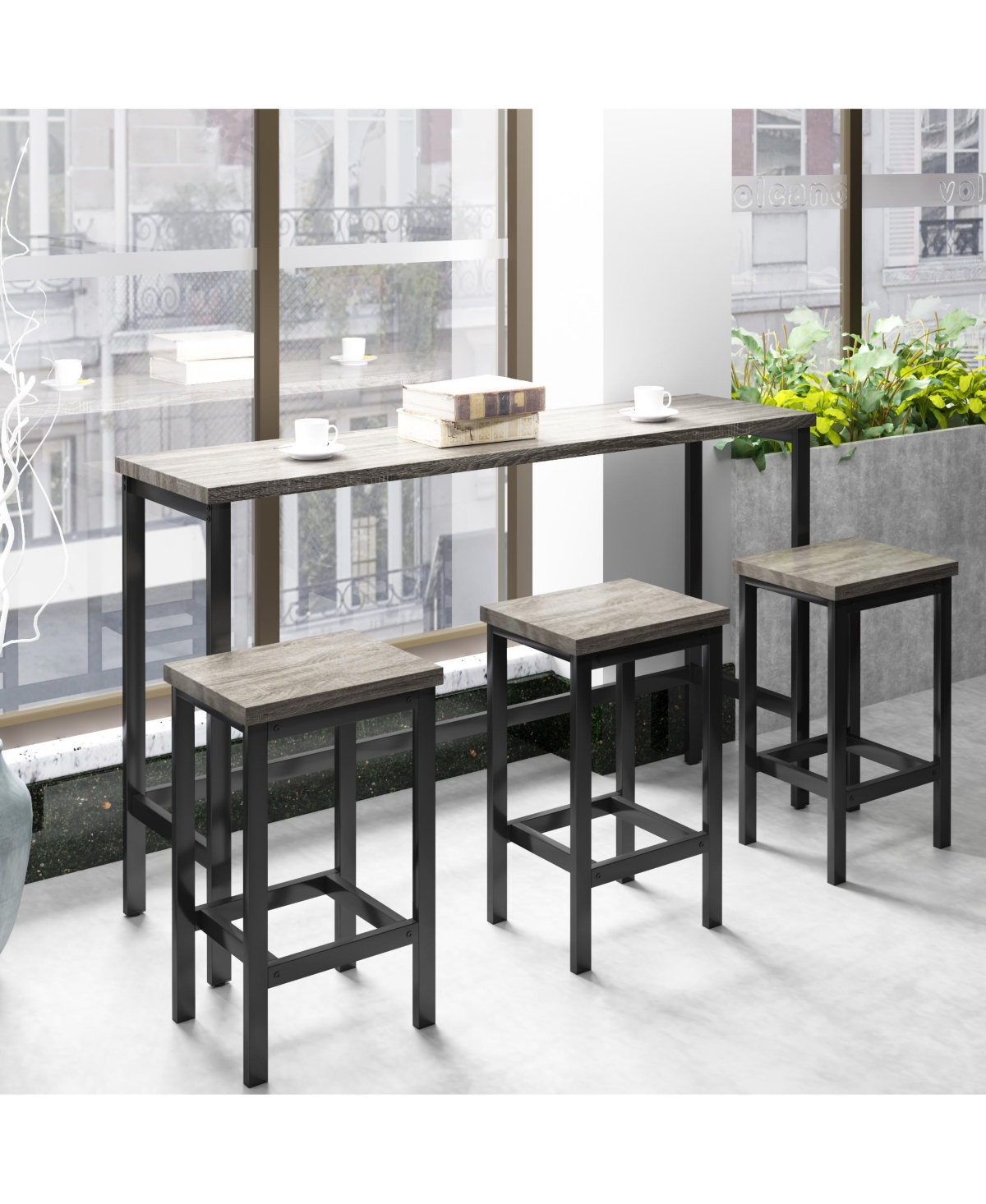 Click here for Flynama 4-Piece Counter Height Set  60.2 Table and... prices