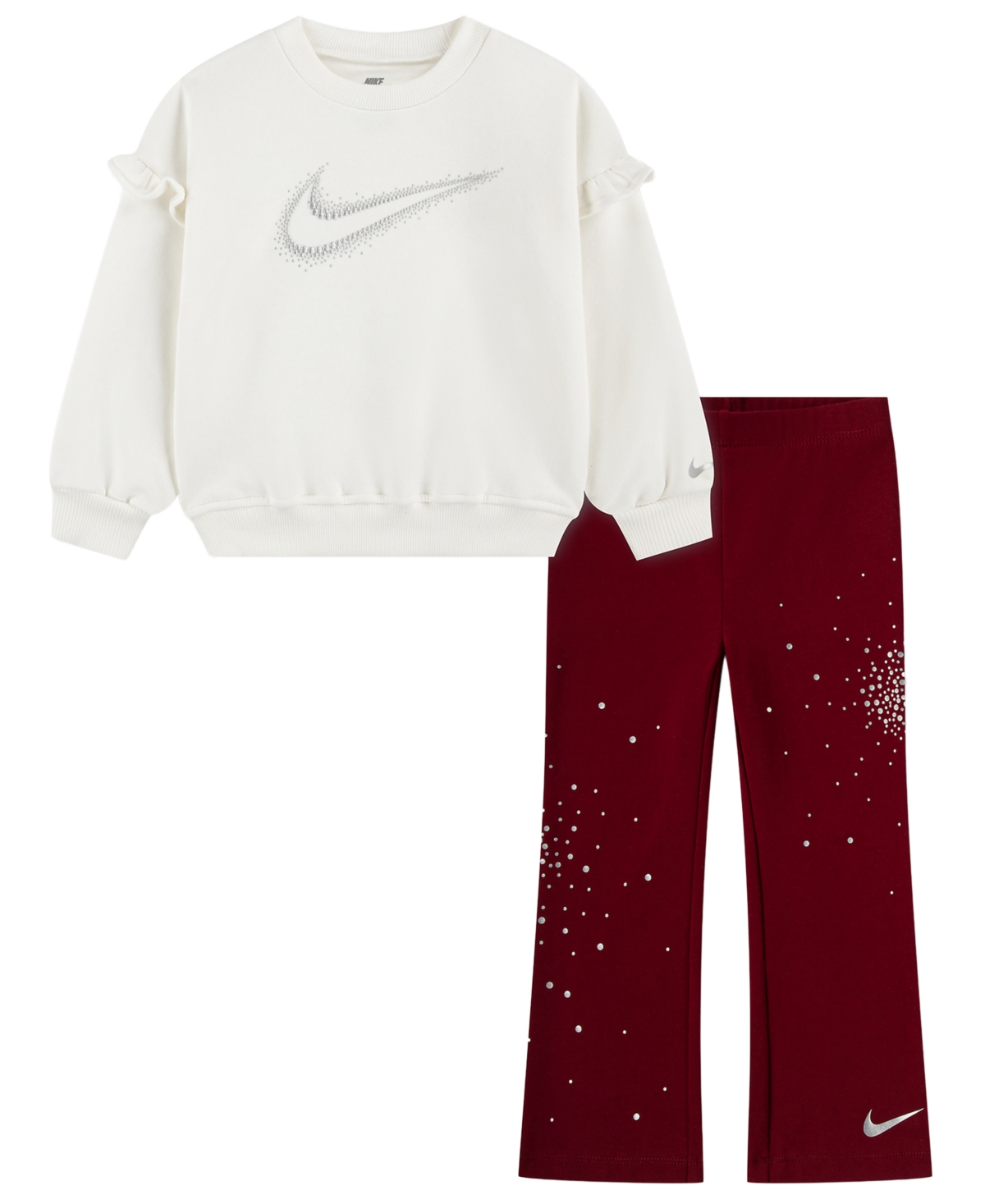Click here for Nike Girls 4-6X Ruffle Crew Top and Flared Legging... prices