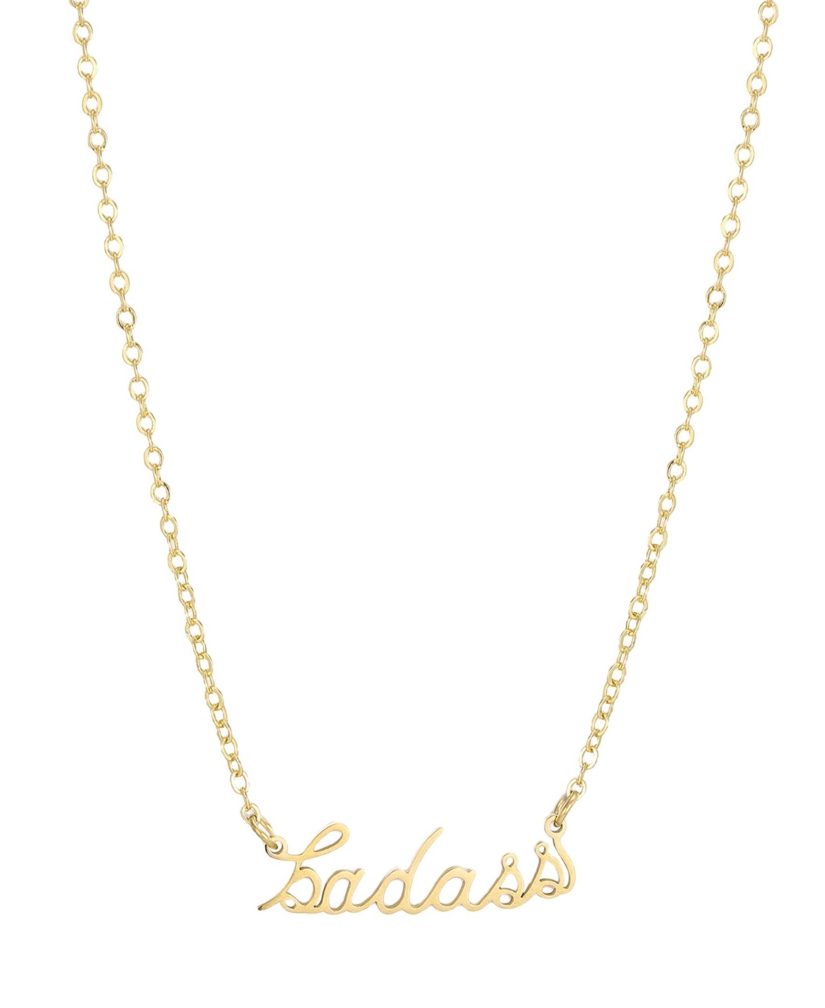 Click here for Adornia Tarnish Resistant Gold Cursive Badass Neck... prices