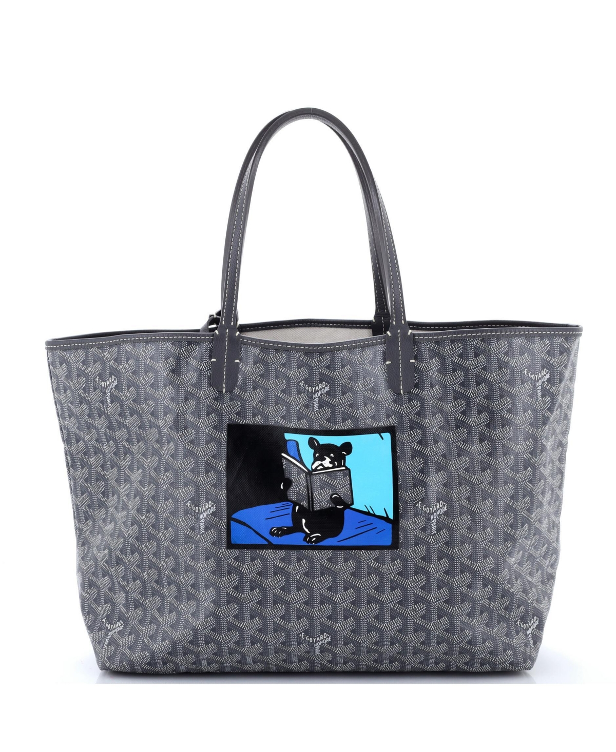 Click here for Pre-Owned Goyard Pm Saint Louis Tote Printed Coate... prices