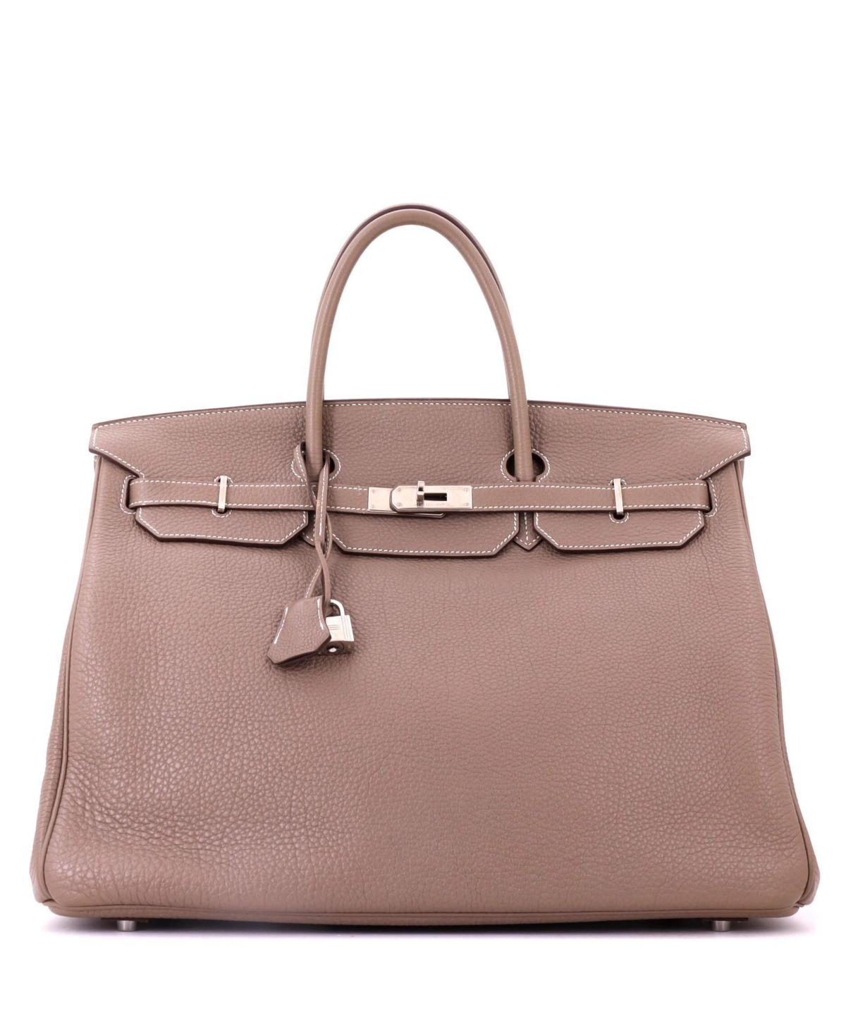 Click here for Pre-Owned Hermes Birkin 40 Handbag Grey Togo with... prices
