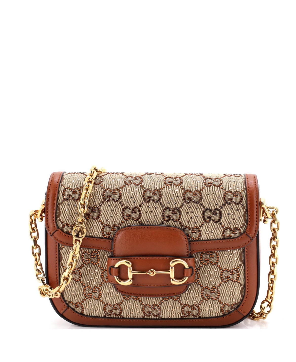 Click here for Pre-Owned Gucci Mini Horsebit 1955 Shoulder Bag Cr... prices