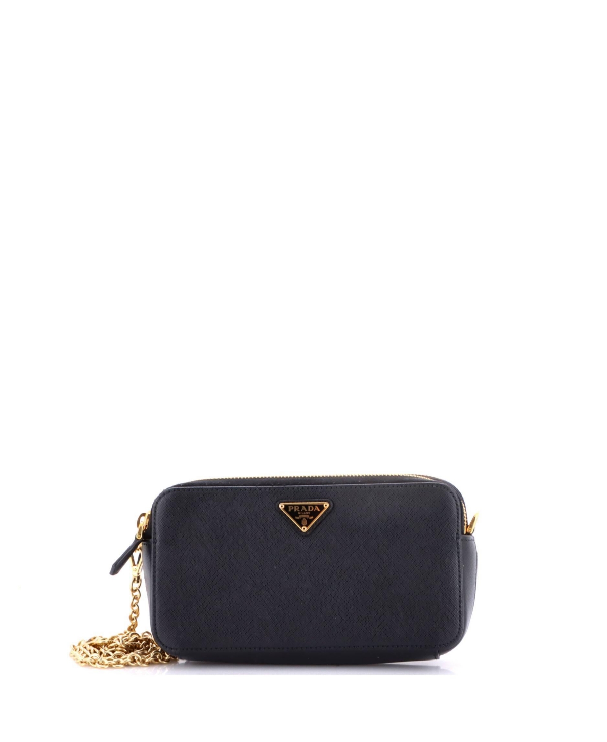Click here for Pre-Owned Prada Mini Double Zip Wallet on Chain Cr... prices