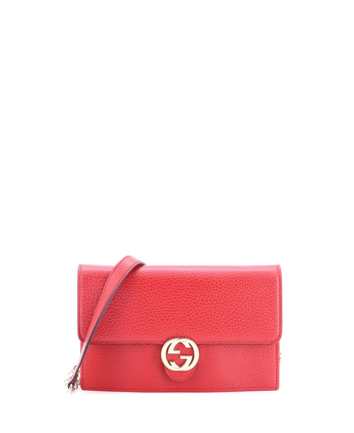 Click here for Pre-Owned Gucci Interlocking Wallet on Chain Leath... prices