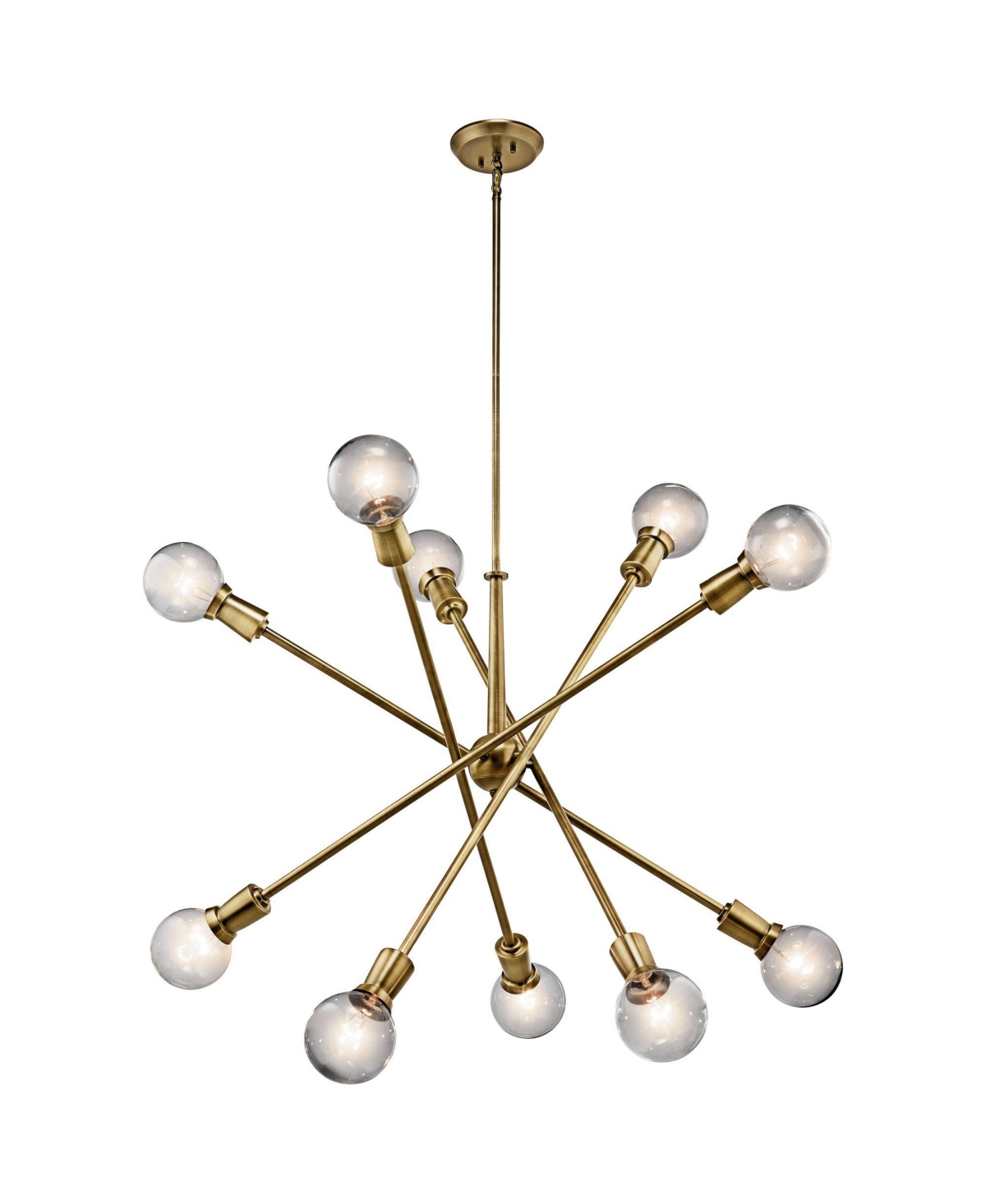 Click here for Kichler Armstrong 47 Wide Natural Brass Sputnik Ch... prices