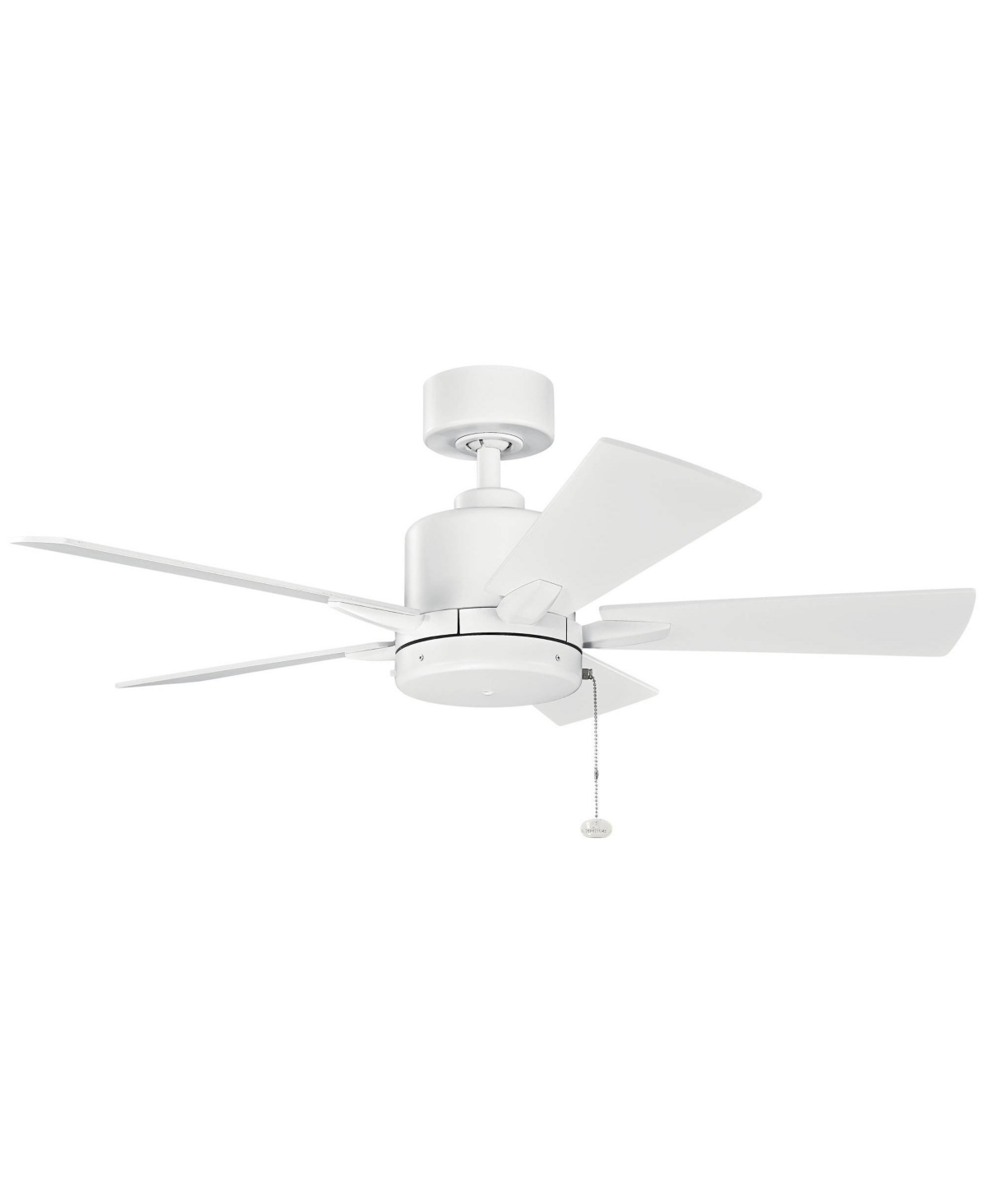 Click here for 42 Kichler Bowen Matte White Pull Chain Ceiling Fa... prices