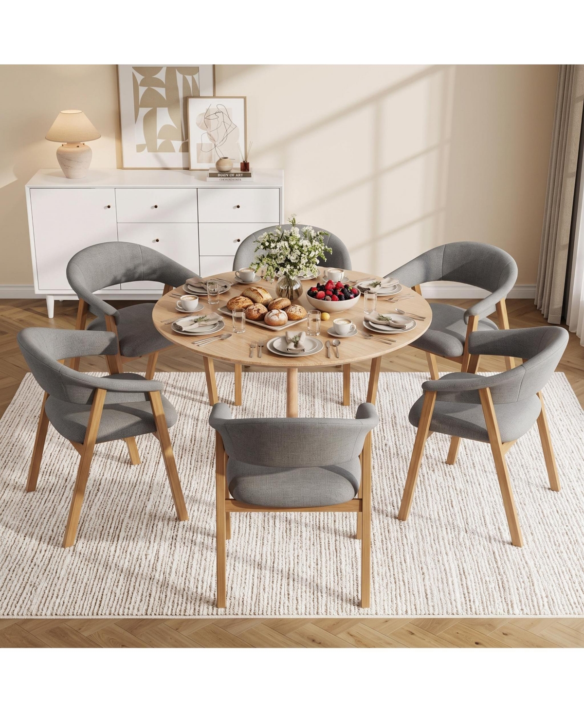 Click here for Dining Chairs Set of 6  Chenille Armchair  Upholst... prices
