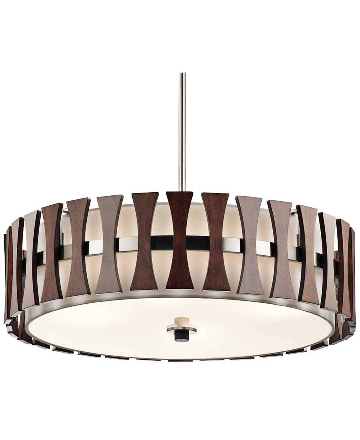 Click here for Kichler Cirus 24 Wide Auburn Wood Convertible Pend... prices