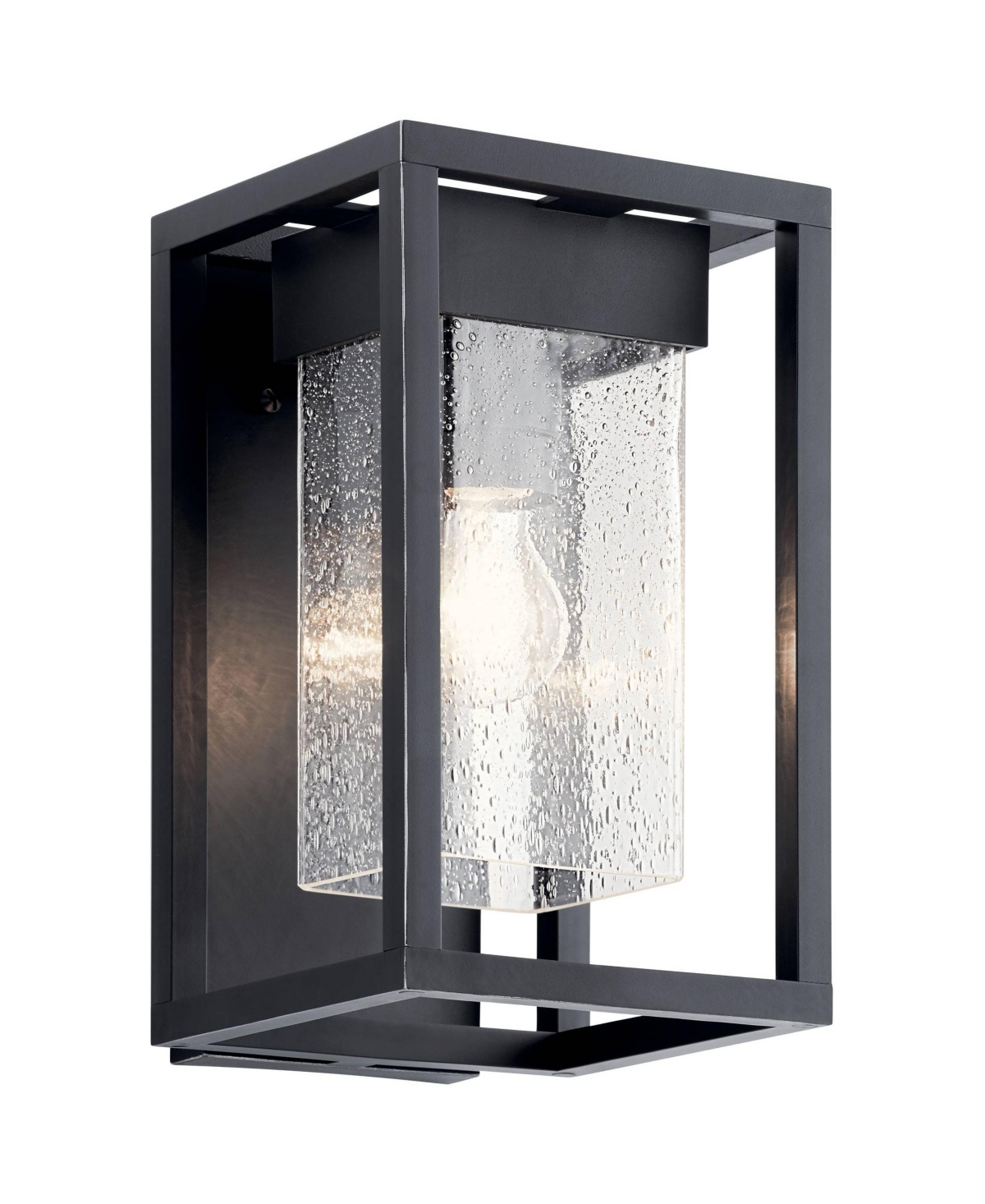 Click here for Kichler Mercer 12 High Black Silver Outdoor Wall L... prices
