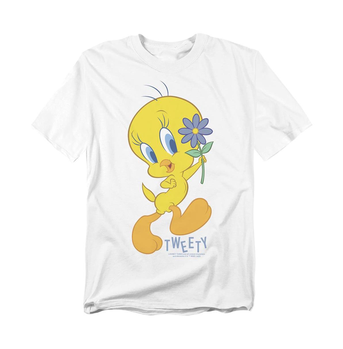 Click here for Looney Tunes Mens Tweety Flower T-Shirt - White prices