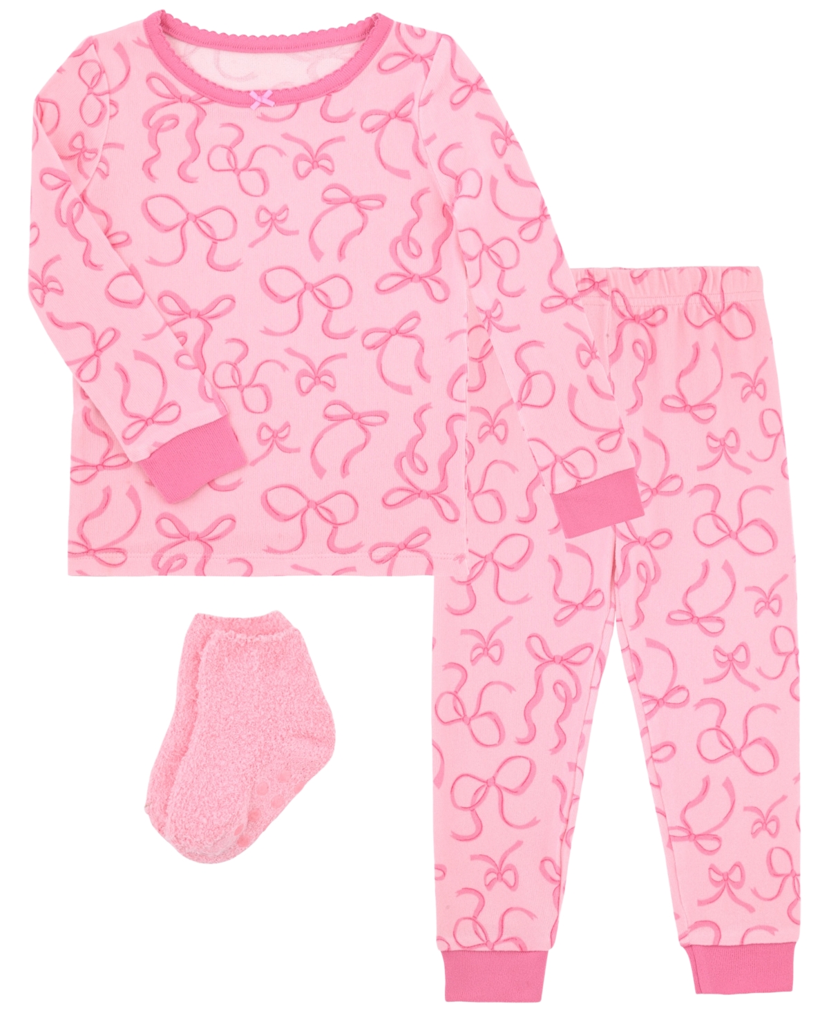 Click here for Max & Olivia Girls 12M-5T Bows Allover Print Pajam... prices