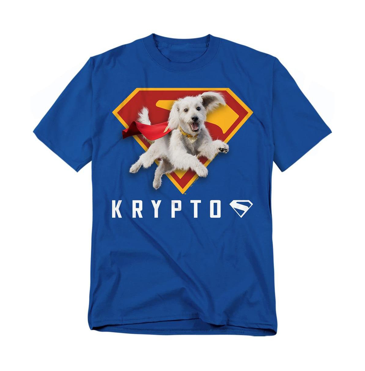 Click here for Superman Mens Krypto Shield T-Shirt - Royal prices
