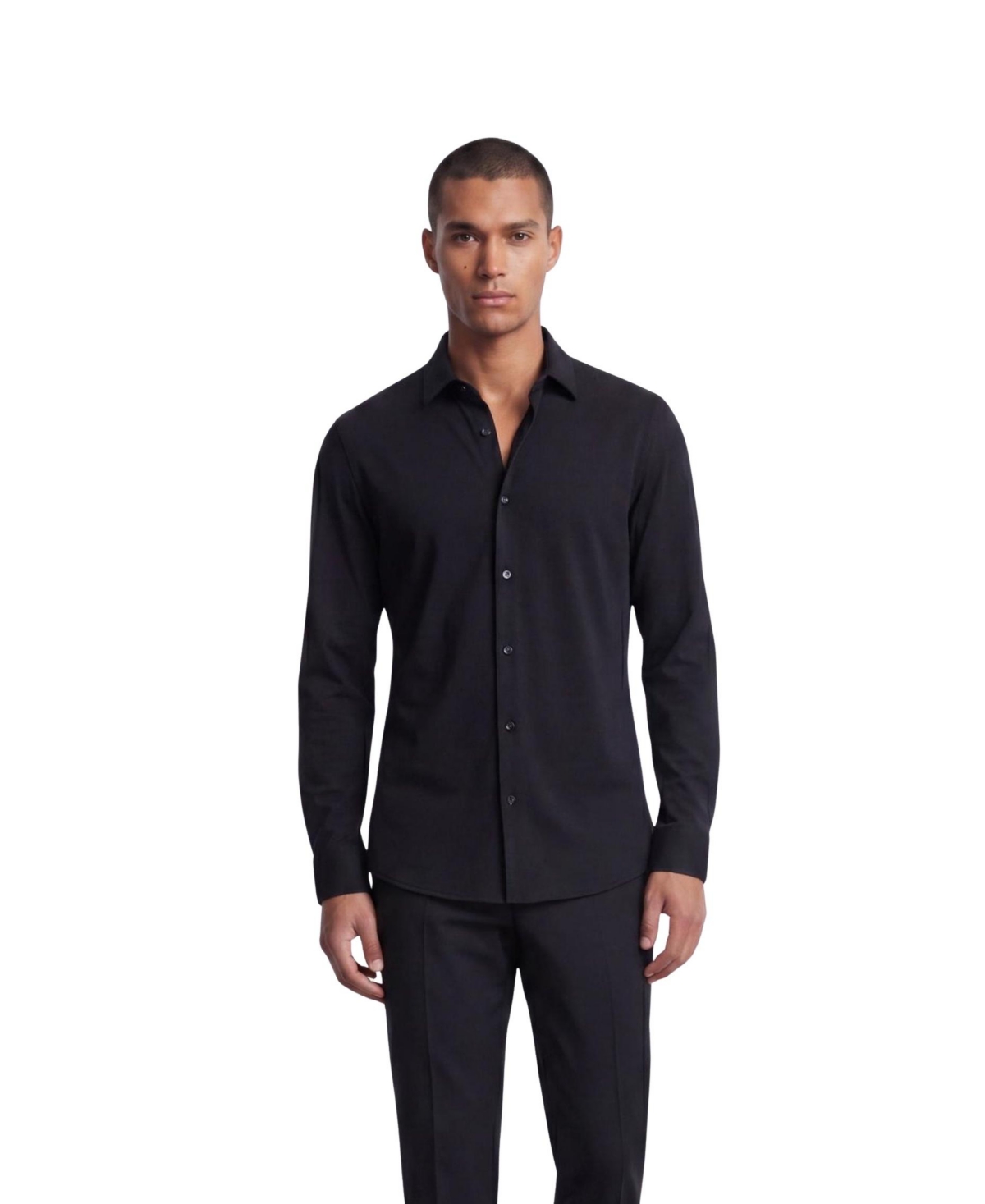 Click here for Twisted Tailor Mens Noah Jersey Shirt - Black prices