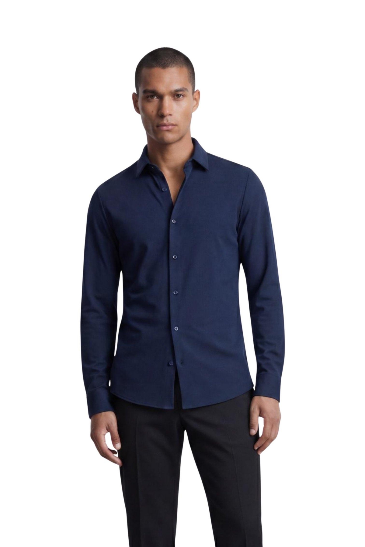 Click here for Twisted Tailor Mens Noah Jersey Shirt - Navy prices