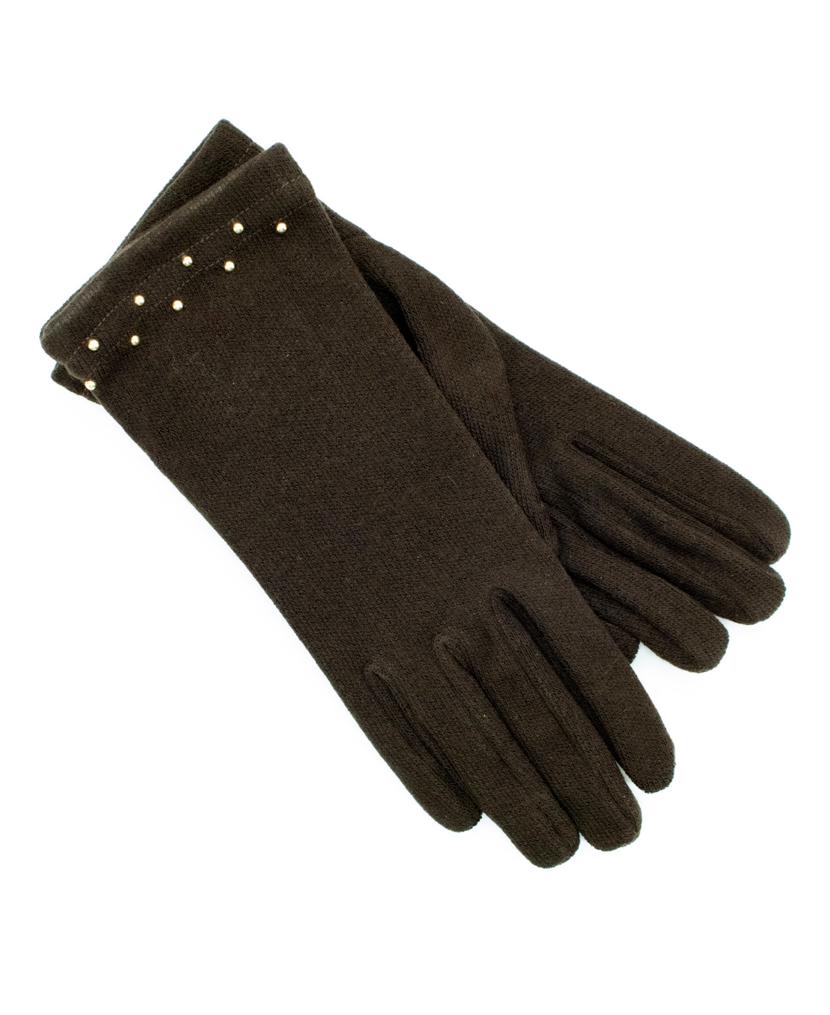 Click here for Portolano Round Stud Gloves - Chocolate prices