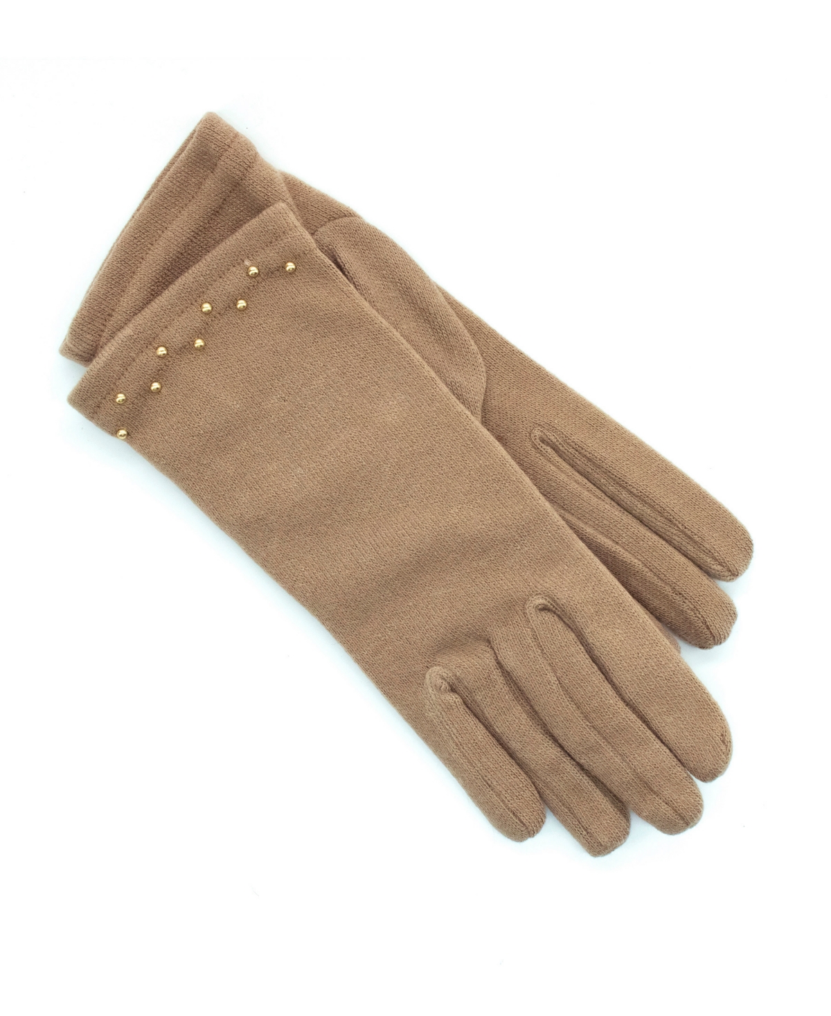 Click here for Portolano Round Stud Gloves - Taupe prices