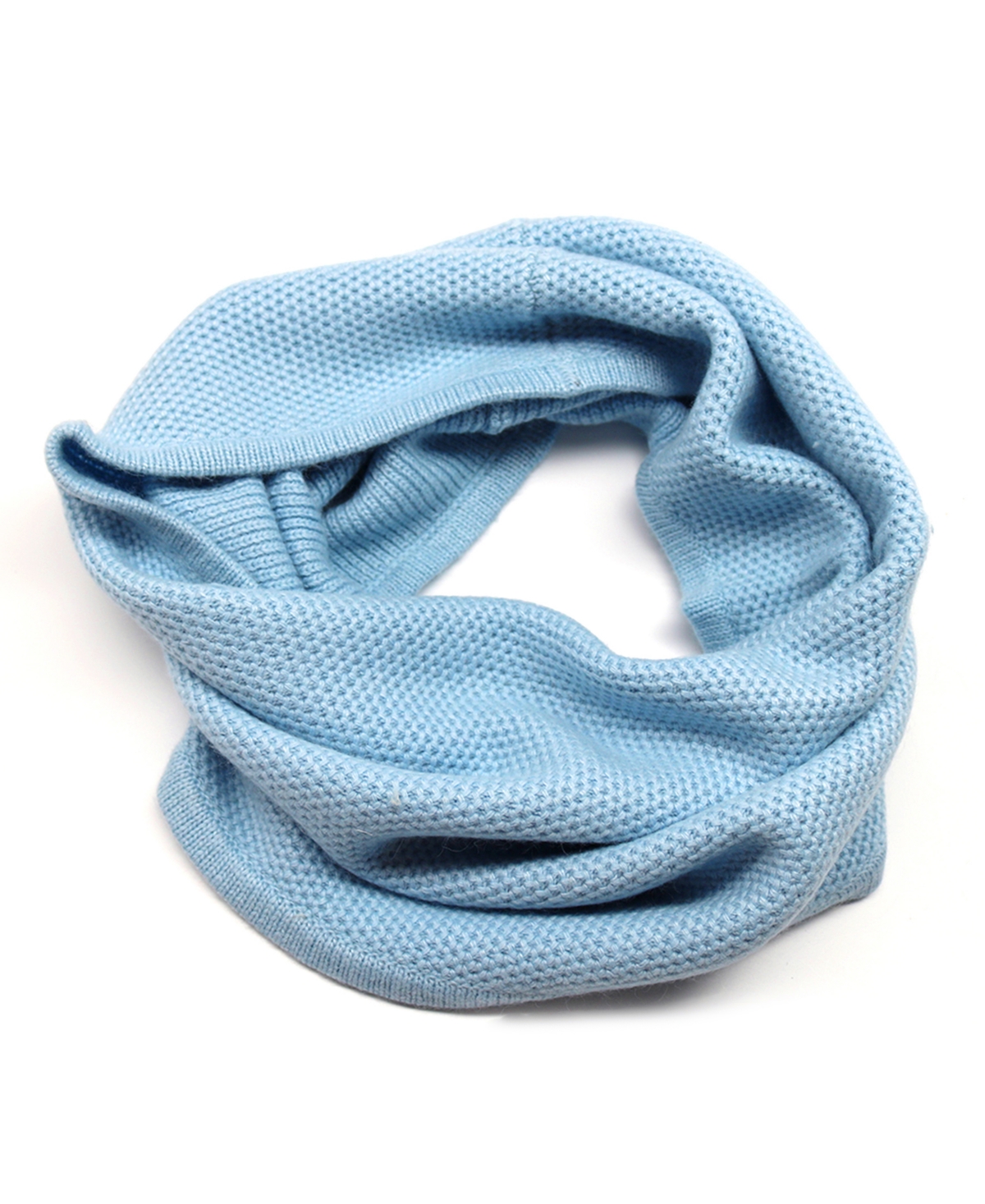 Click here for Portolano Honeycomb Neckwarmer Scarf - Baby Blue prices