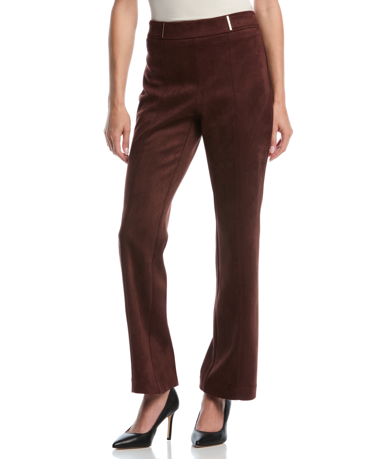 Click here for Rafaella Petite Scuba Suede High-Rise Bootcut Pull... prices