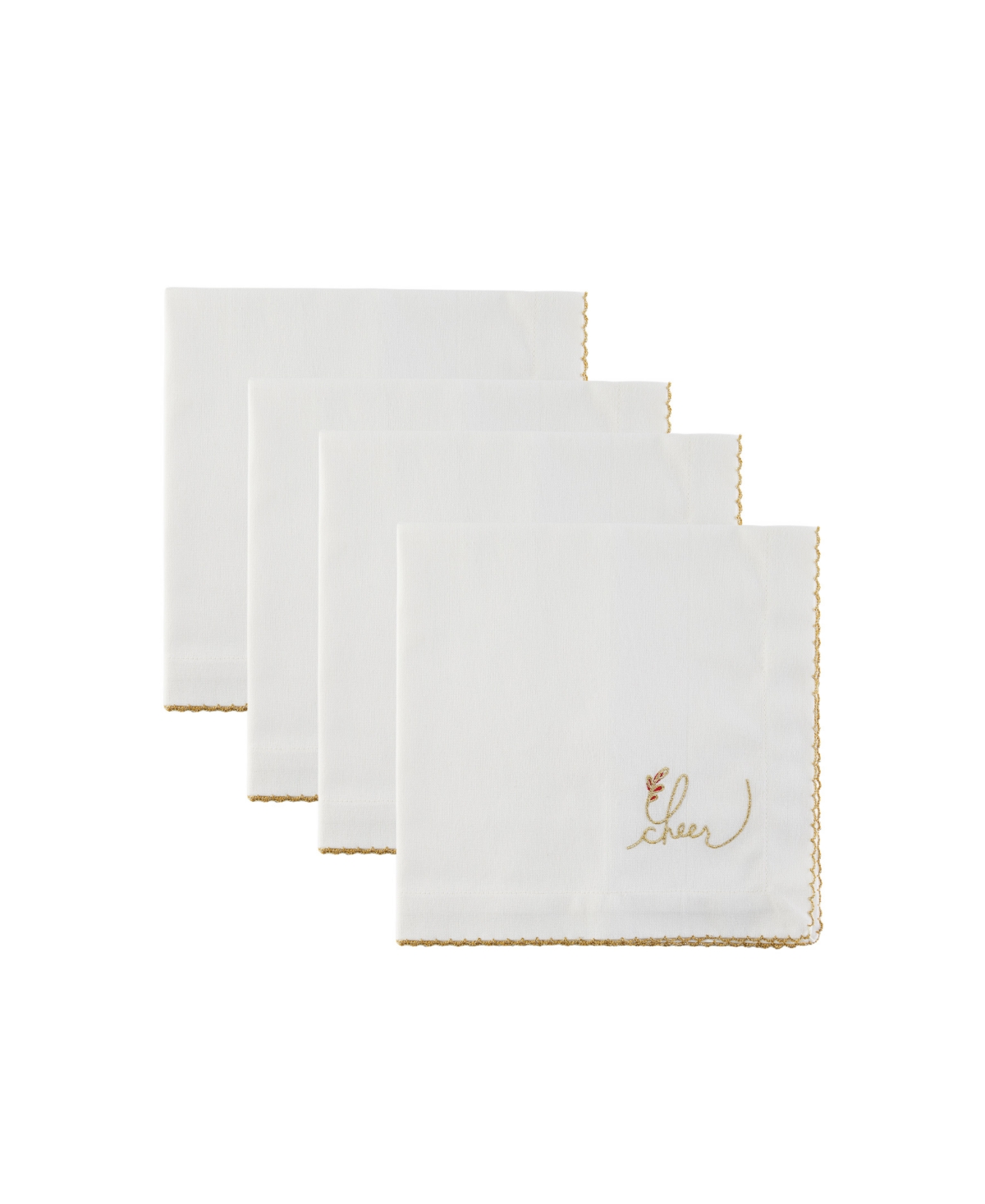 Click here for Tableau Sentiment Cheer Napkins  Set of 4 - White prices