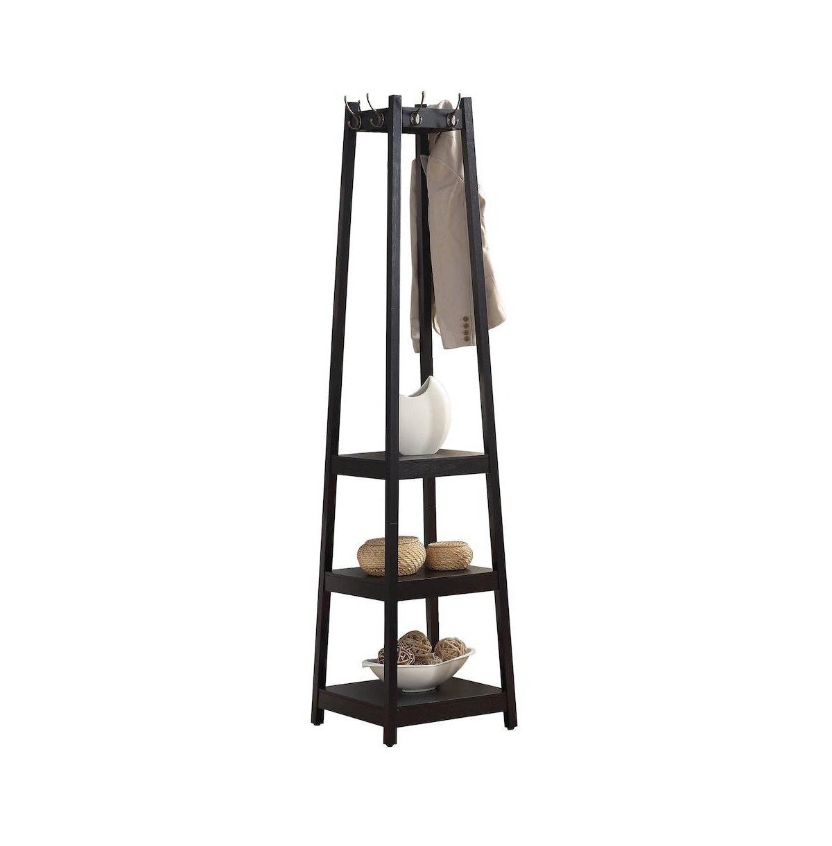 Click here for Roundhill Furniture Vassen Coat Rack with 3-Tier S... prices