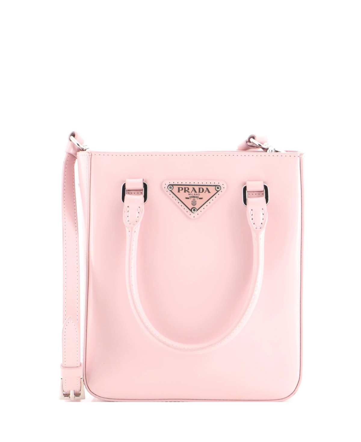 Click here for Pre-Owned Prada Small Convertible Tote Brushed Lea... prices