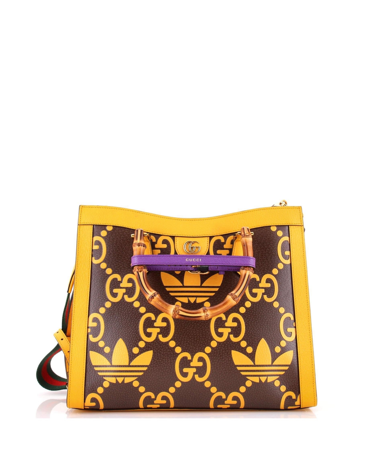 Click here for Pre-Owned Gucci Medium x adidas Diana Nm Bamboo Ha... prices