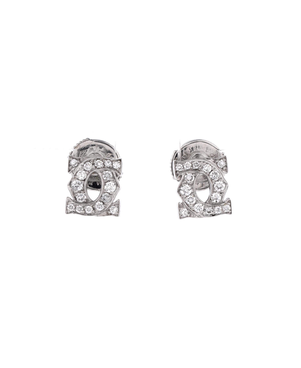 Click here for Pre-Owned Cartier Entrelaces C de Cartier Stud Ear... prices