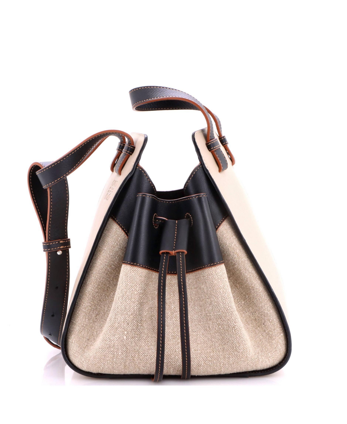 Click here for Pre-Owned Loewe Small Hammock Bag Leather and Canv... prices