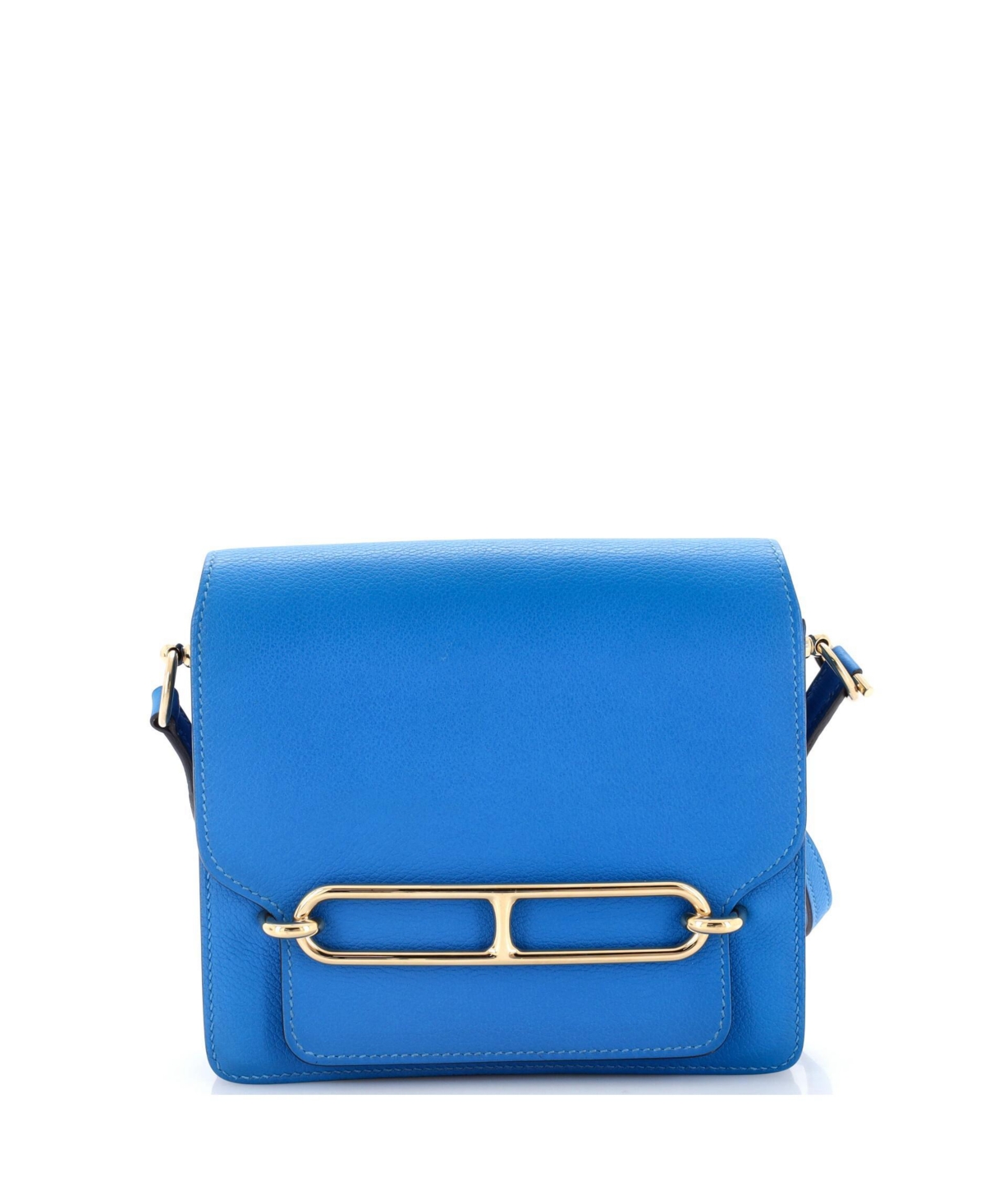Click here for Pre-Owned Hermes 18 Roulis Bag Evercolor - Blue prices