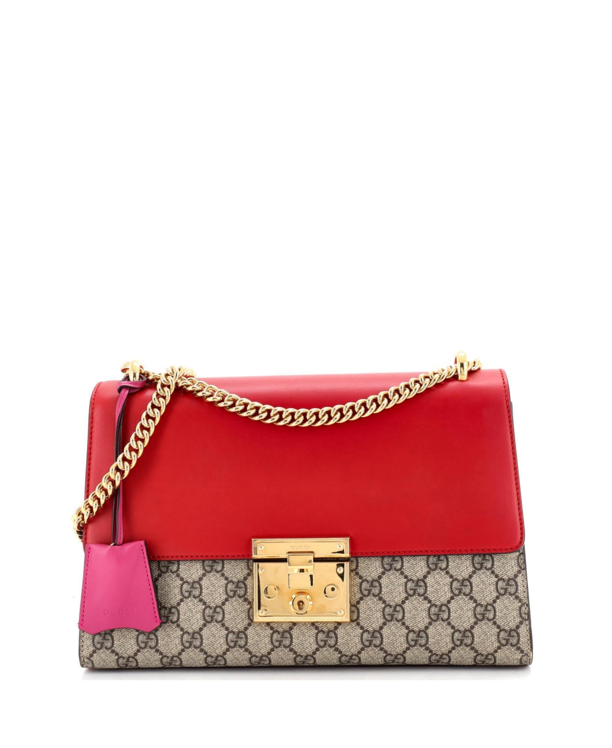 Click here for Pre-Owned Gucci Medium Padlock Shoulder Bag Gg Coa... prices