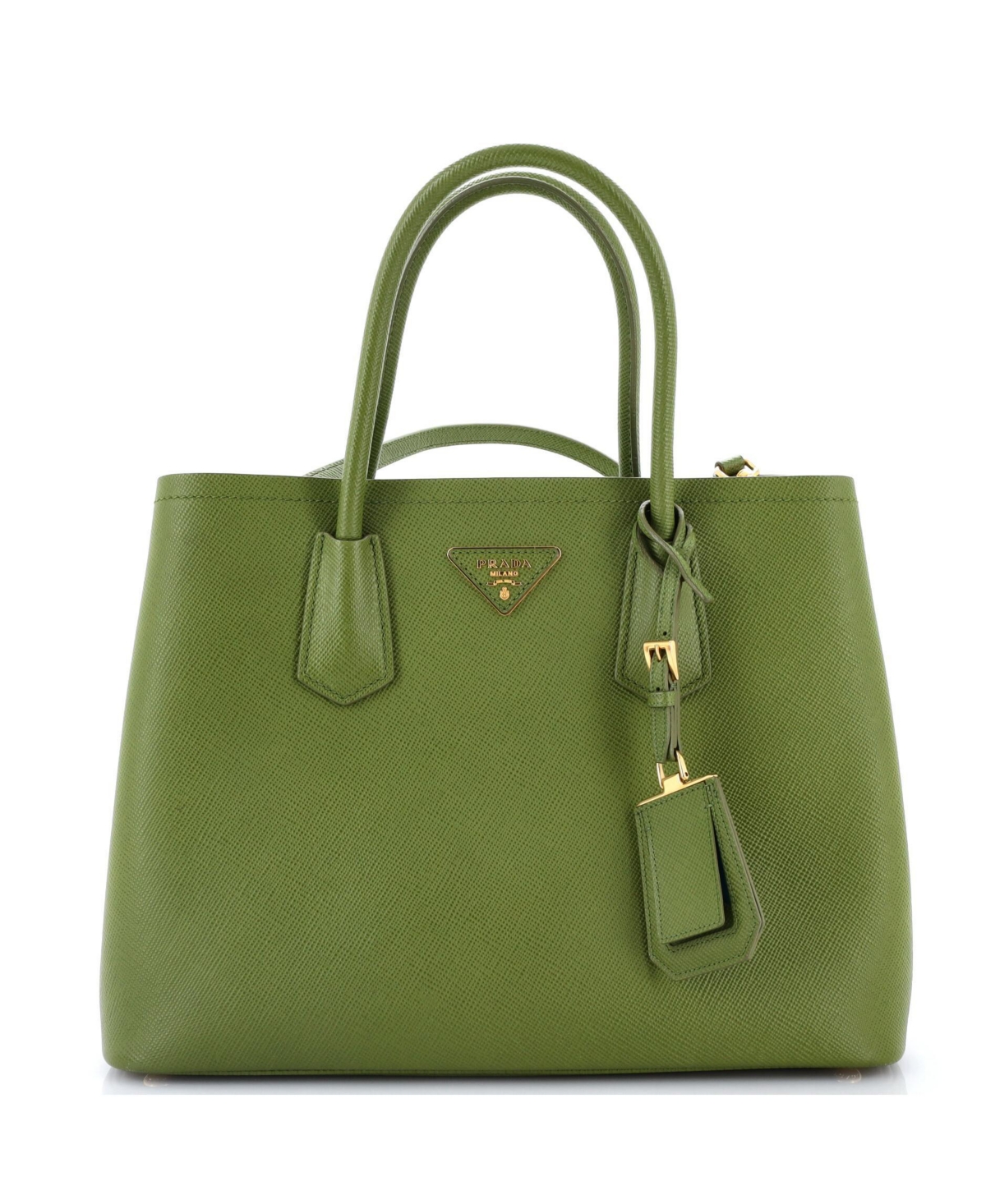 Click here for Pre-Owned Prada Medium Cuir Double Tote Saffiano L... prices