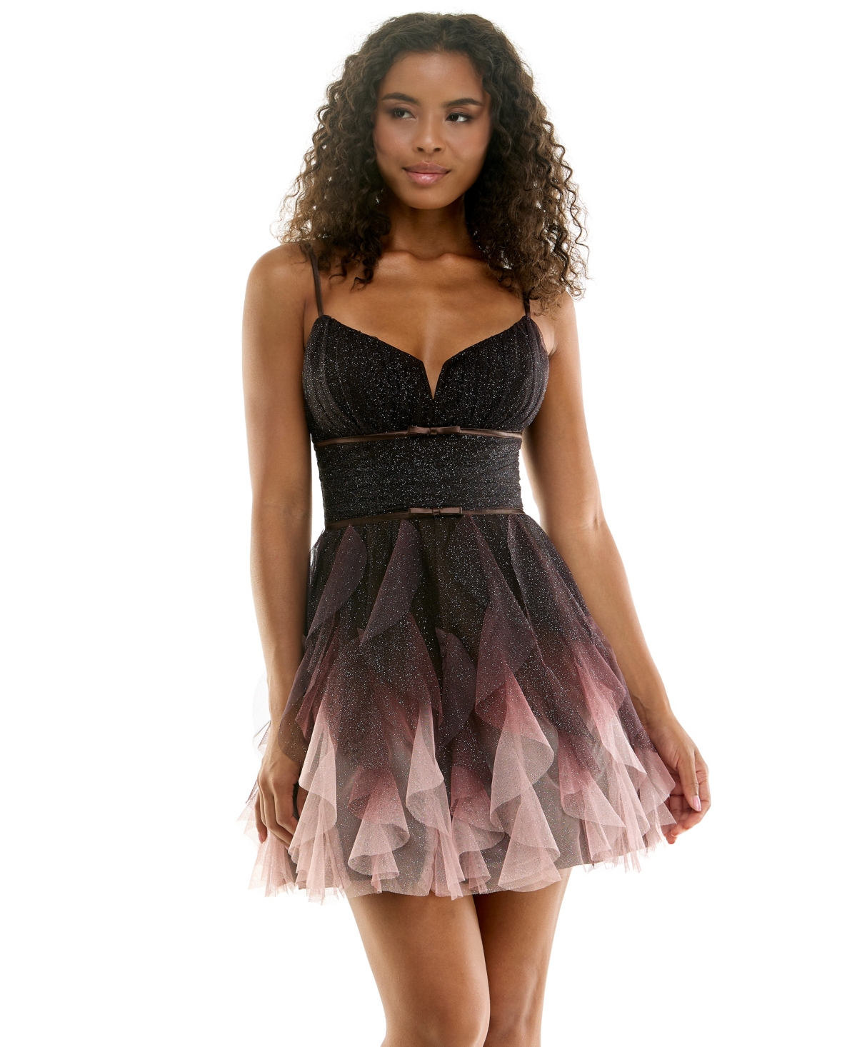 Click here for pear culture Juniors Twilight Bloom Glitter Ruffle... prices